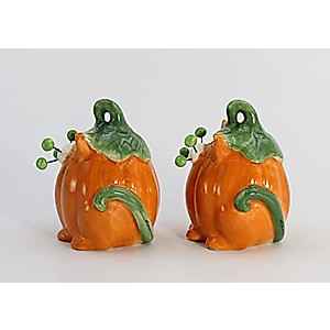 Fine Ceramic Whisker Cat Salt & Pepper Shakers Set by Amy Lacombe, 2-7/8" H