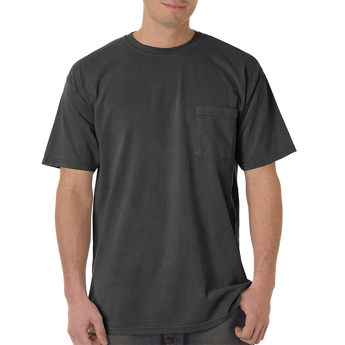 Comfort Colors Chouinard 6030 Adult Heavyweight Pocket Tee Pepper PgmDye X-Large