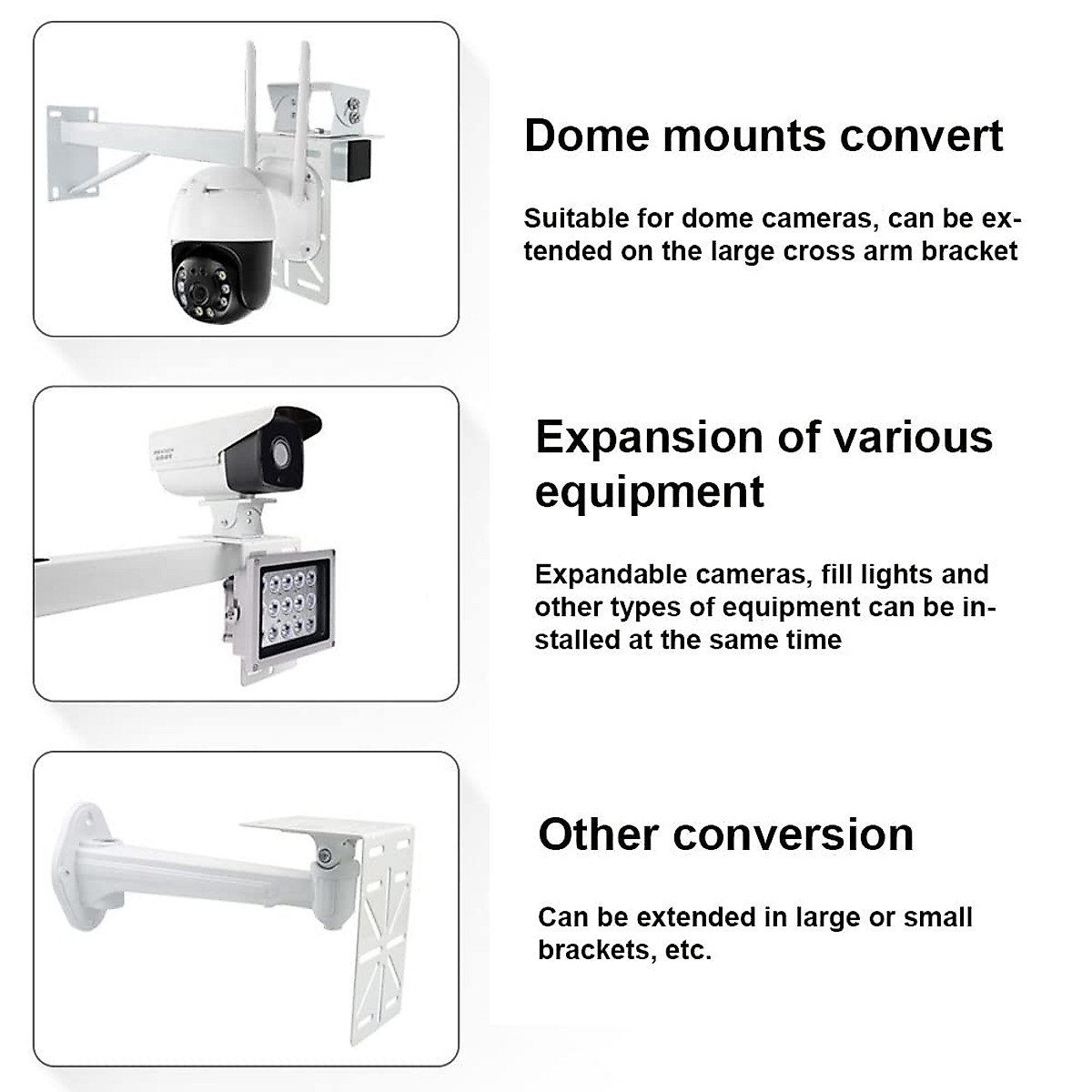 OwlCat L-Shape Dome Camera Bracket,Universal Wall Ceiling Mount Bracket for Security CCTV Hikvision Dome Camera, CCTV Security White 3026 0