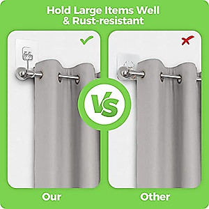 Large Adhesive Hooks 24 Pack, BIRKINHOME 22lb Heavy Duty Wall Hook for Hanging, Large Waterproof Stick on Hooks for Organization, |Waterproof | Rustproof |Easy to Install