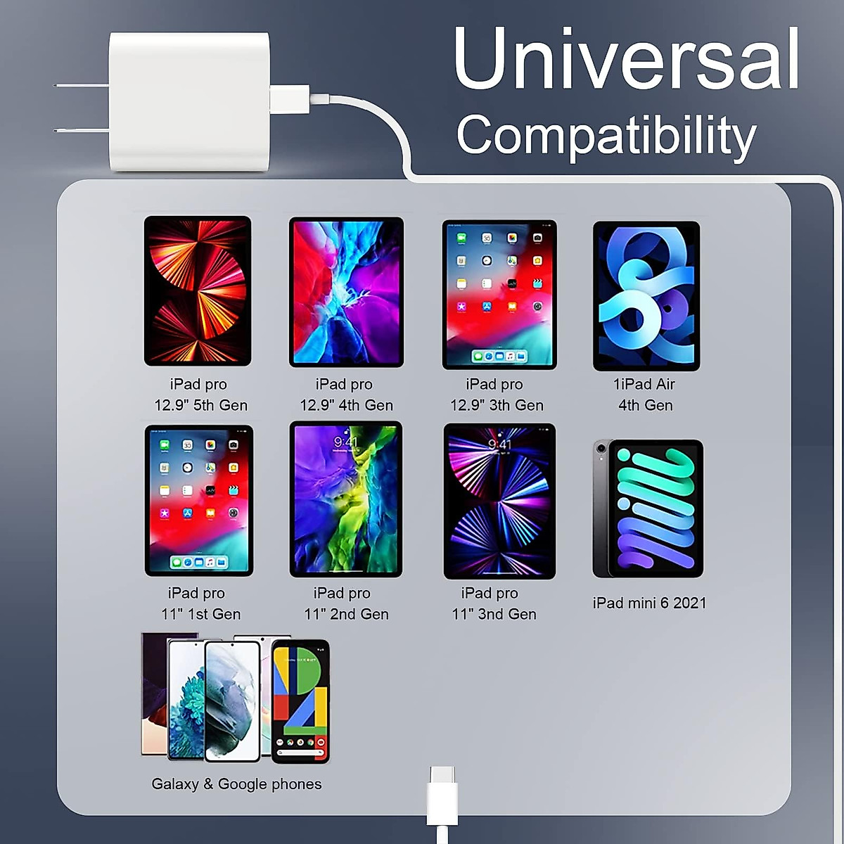 esbeecables iPhone 15 Charger, 2 Pack PD 20W USB C Wall Charger Fast Charging Block with 6FT USB C to USB C Quick Charge Data Sync Cable Cord for iPhone 15/15 Plus/15 Pro/15 Pro Max, iPad Pro/Ai/Mini