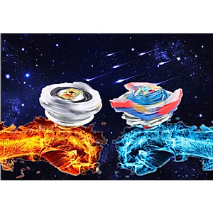 HaoKenai Ultimate Valkyrie B-193 4-Piece Battling Gyros Tops, Bey Battle Burst Tops,Greatest Raphael Astral Spriggan Dangerous Belial Starter Set,Boys Christmas Birthday Party Idea Gift