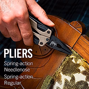 LEATHERMAN, OHT One Handed Multitool with Spring-Loaded Pliers and Strap Cutter, Coyote Tan with MOLLE Black Sheath