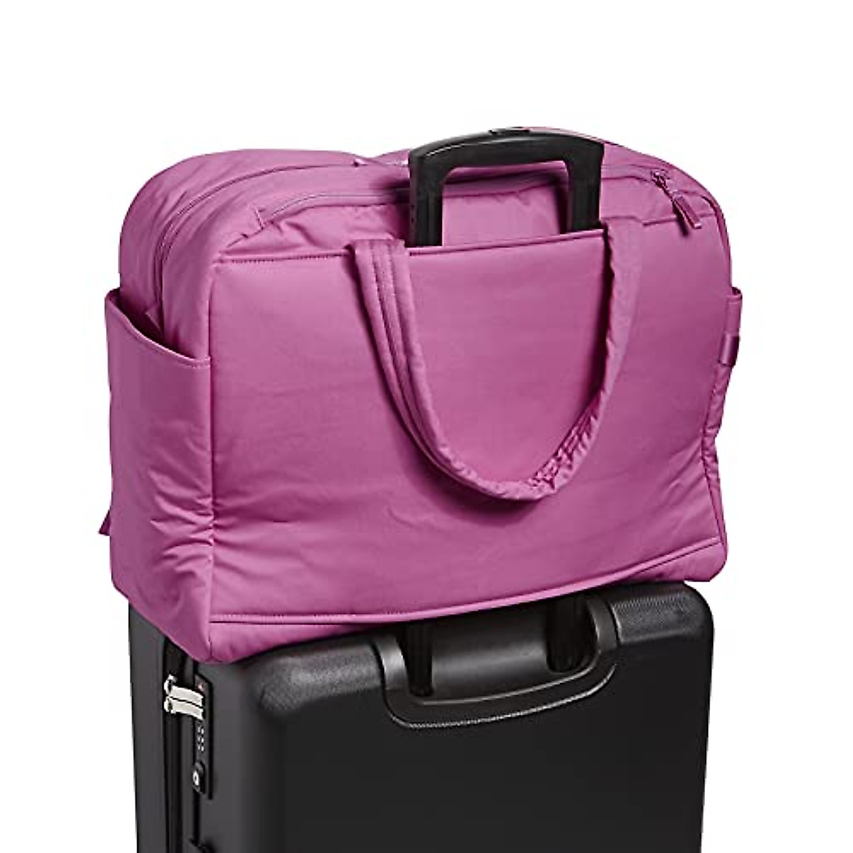 Vera Bradley Women's Cotton Utility Travel Bag, Rich Orchid - Recycled Cotton, One Size