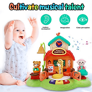 Musical Toys for Toddlers 1-3 with Music Sound Light Gift for 1 Year Old Girls Boys Toys Age 2 Preschool Learning Developmental Toys for Toddlers 1-3 Educational Infant Baby Toys 6 9 12 18 Month