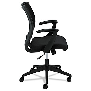 HON VL521VA10 VL521 Series Mid-Back Work Chair, Mesh Back, Fabric Seat, Black
