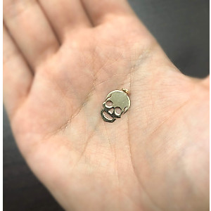 Carol Jewelry 14k Solid Yellow Gold Skull Shaped Pendant for Necklace for Men, Boys, Women, and Girls