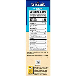 Triscuit Hint of Sea Salt Whole Grain Wheat Crackers, Vegan Crackers, 6 - 8.5 oz Boxes