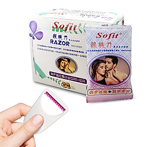 Disposable Blade Razor 20 PCS with individed pack, unisex dry/wet use hair removal, Safety Hygiene Protable