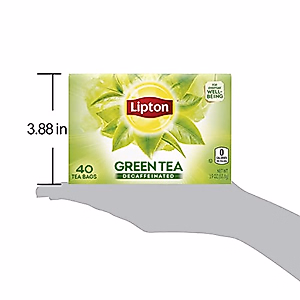 Lipton Decaffeinated Green Tea Bags for Health and Wellness, Hot or Iced, 40 Tea Bags (Pack of 6)