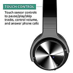 Qisebin E7 PRO Active Noise Cancelling Headphones Bluetooth Headphones with Microphone/Deep Bass Wireless Headphones Over Ear 30H Playtime for Travel Work TV Computer Cellphone