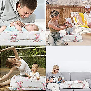 Baby Lounger Cover for Dockatot Deluxe + | 100% Cotton Hypoallergenic Newborn Premium Quality Spare Cover(Cover Only) (Rose)