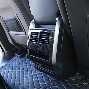 CHEYA 2 Styles ABS Rear Air Conditioning Vent Frame Trim for Range Rover Sport 2014-2017 (Carbon Fiber)
