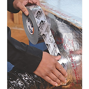 Duck Brand HVAC Duct Sealing Tape, Silver, 1.88 Inches x 30 Yards, 1 Roll (1404523)