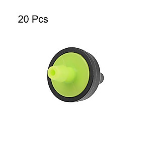 uxcell Pressure Compensating Dripper 8GPH 30L/H Emitter for Garden Lawn Drip Irrigation with Barbed Hose Connector Plastic Green 20pcs