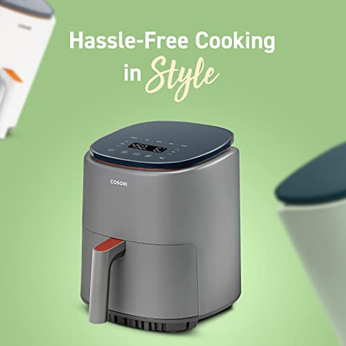 COSORI Air Fryer 4 Qt, 7 Cooking Functions Airfryer, 150+ Recipes on Free App, 97% less fat Freidora de Aire & Electric Kettle with Stainless Steel Filter and Inner Lid, 1500W 1.7L Glass Tea Kettle