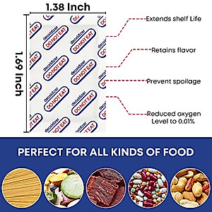 Food Grade Oxygen Absorbers For Food Storage,200CC(200-Pack) Oxygen Absorbers Storage Packets for Mylar Bags, Freeze Dryer, Long Term Food Storage