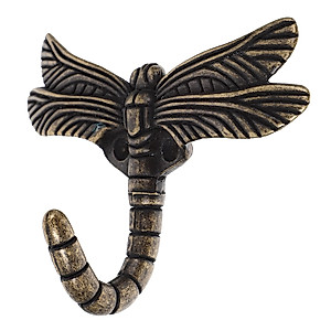 Cabilock Clothes Hangers Clothes Rack Hooks Dragonfly Shape Hook Wall Storage Hook Decorative Wall Hook Household Wall Hook Dragonfly Hook Key Hanger Towel Hook Zinc Alloy Clothing Key Hook