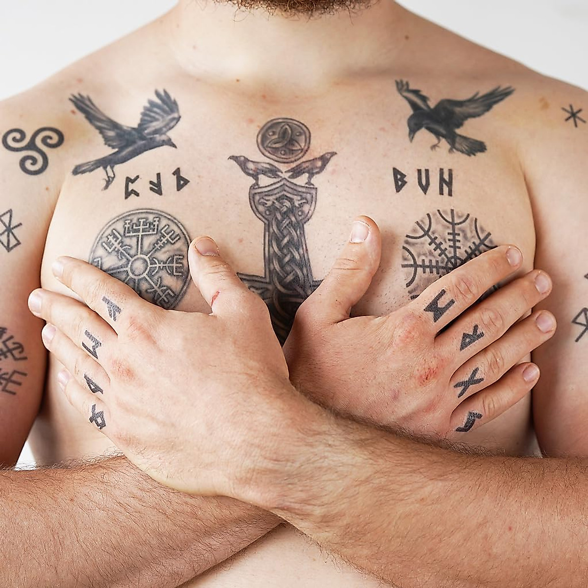 Viking Tattoo Set 2 - Norse Tattoos/Viking Temporary Tattoo Set