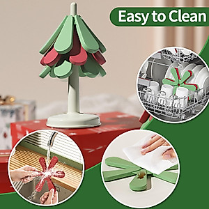 Tree Trivet Set,Silicone Trivets for Hot Dishes/Bowl/Cup/Pots and Pans, Hot Pads for Kitchen Countertops