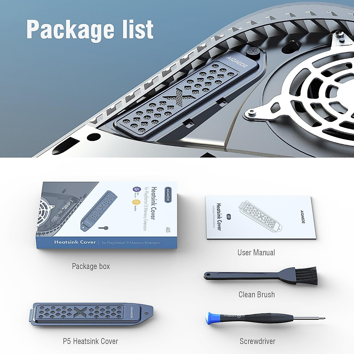 aiqaede PS5 Thermal Dust Cover