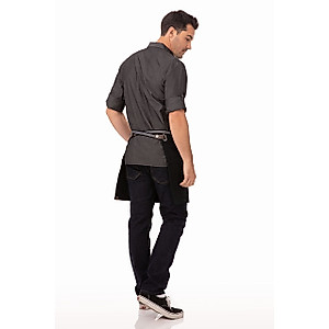 Chef Works Unisex Berkeley Half Bistro Apron, Jet Black, One Size