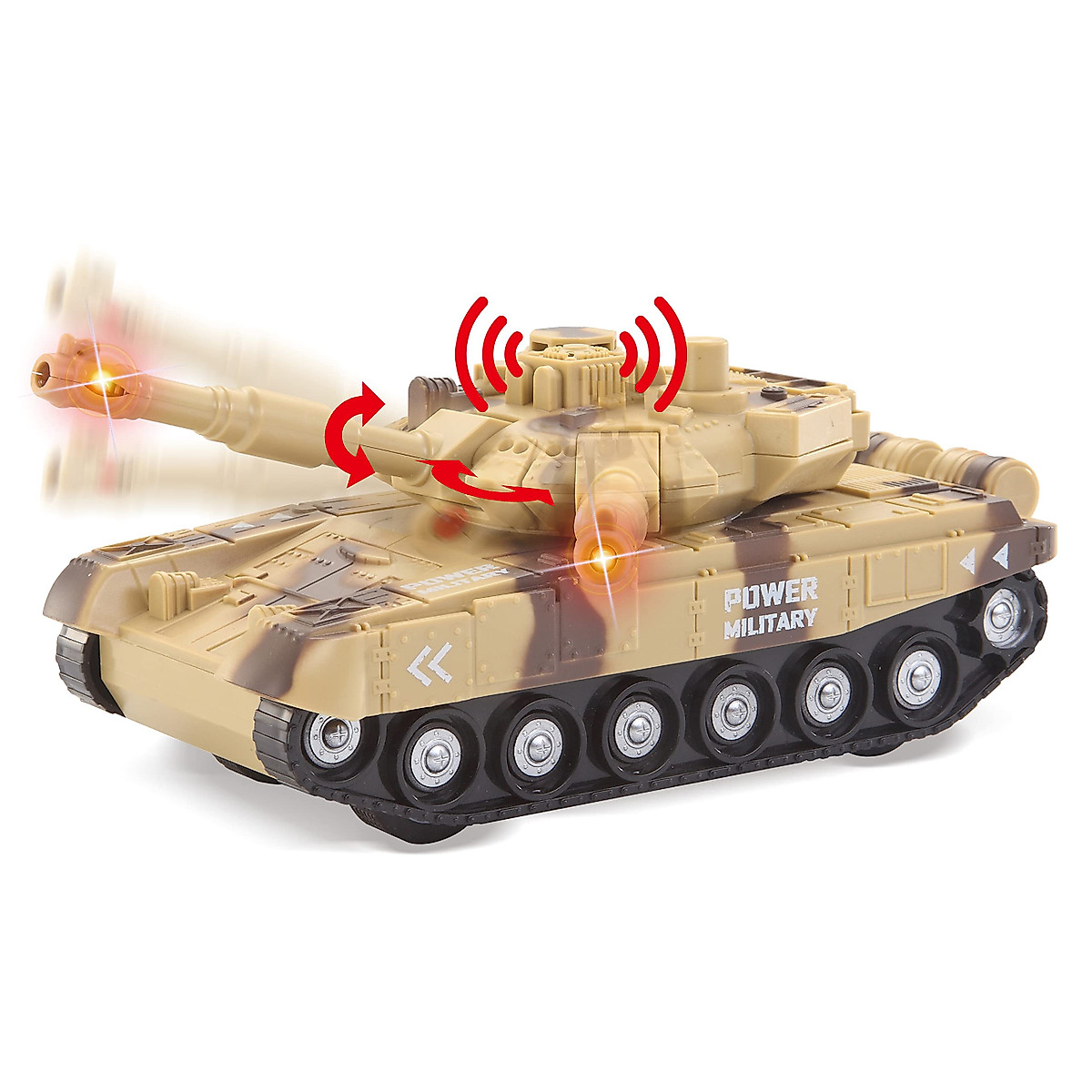 JOYIN Desert Military Base Toy Set Including Military Base, Military Tank, Military Helicopter, Military Motorcycle, Army Men Action Figures and Weapon Gear Accessories for Over 3 Years Old Boys