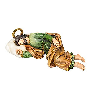 Joseph's Studio by Roman - Sleeping St. Joseph Figure, Life of Christ, Renaissance Collection, 2.25" H and 8.25" W, Resin and Stone, Religious Gift, Decoration