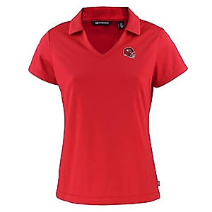 Cutter & Buck Women's Red Kansas City Chiefs Helmet Daybreak Eco Recycled V-Neck Polo
