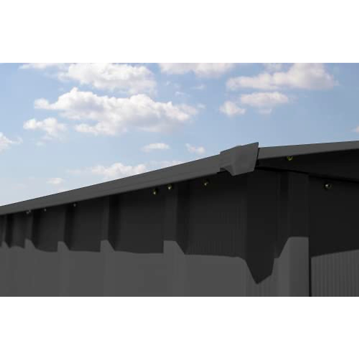 Arrow Sheds Classic 12' x 12' Outdoor Padlockable Steel Storage Shed Building, Charcoal