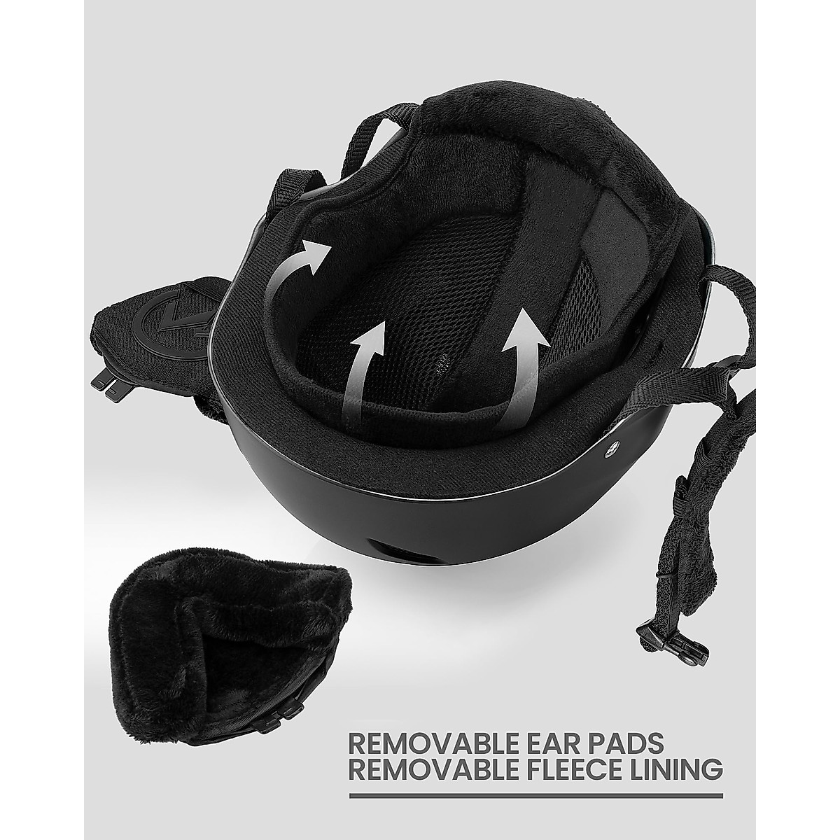 OutdoorMaster Kelvin Ski Helmet - Snowboard Helmet for Men, Women & Youth (Black,L)