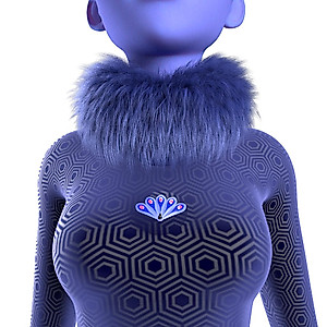 ZAG STORE - Miraculous Ladybug - Peacock Charged Brooch, Stainless Steel,Dark Blue,Pink,Purple