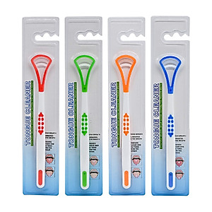 8 Pack Tongue Scraper,Plastic Tongue Cleaner for Reduce Bad Breath,Double-Sided Oral Care Tool