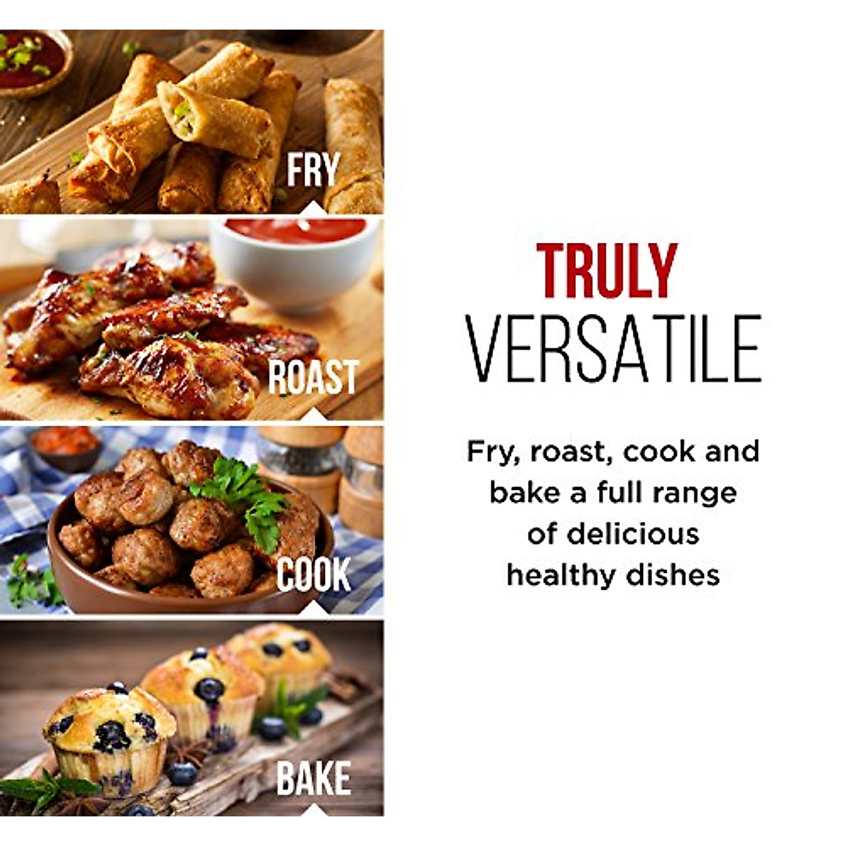 Chefman Digital 3.5 Quart Touch Screen Air Fryer Oven w/ Space Saving Flat Basket, Healthy Oil-Free Airfryer w/ 60 Minute Timer & Auto Shutoff, Dishwasher Safe Parts, BPA-Free, Black