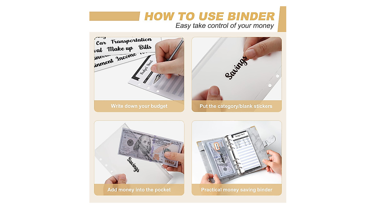 Get Organized: Onlyesh Grey Budget Binder & Cash Envelopes