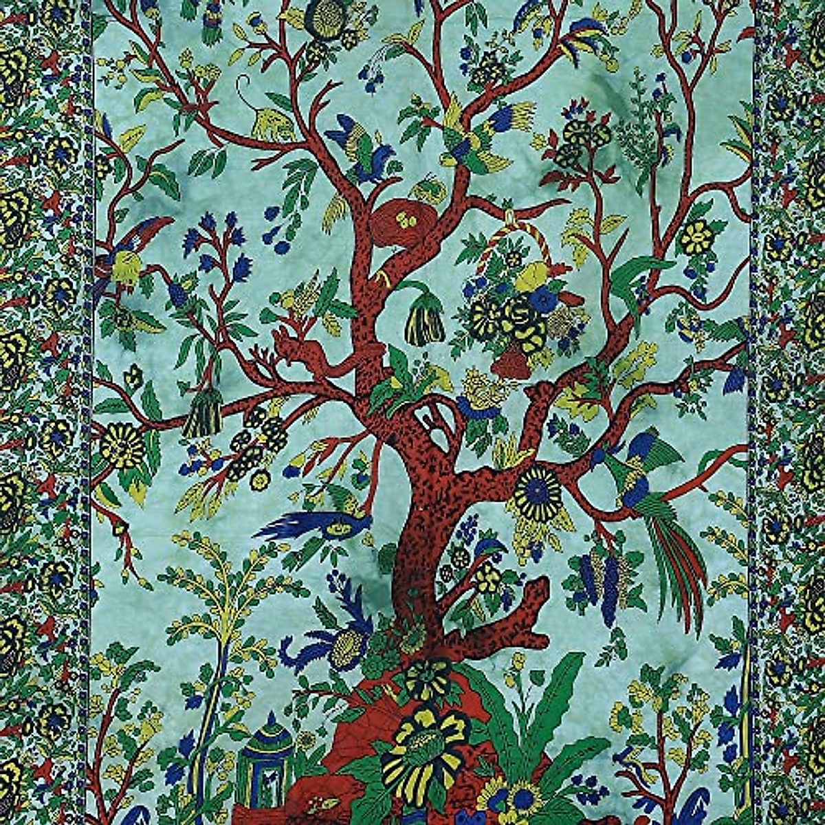 Popular Handicrafts Tapestry Tree of Life Hippie Tie dye Psychedelic Wall Hanging - Indian Maditation Gypsy Bohemian Hippy Dorm Room Decor Poster Green 30 x 40 Inch