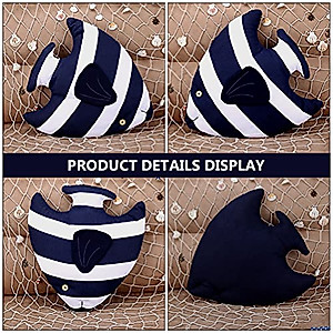 IMIKEYA Baby Bump Pillow Soft Fish Cushion Cotton Tropical Fish Pillow Stuffed Animal Pillow Lazy Sofa Office Chair Cushion Cartoon Back Cushion for Sofa Car Blue Sofa Pillows