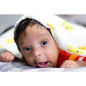 Muslin Baby Swaddle 3-Pack 100% Cotton. Soft & Breathable for Girl/Boy/Unisex