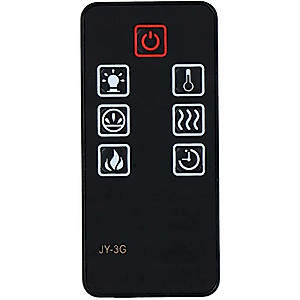 GENGQIANSI Replacement for Della Muskoka Pleasant Hearth Electric Fireplace Heater Remote Control JY-3G