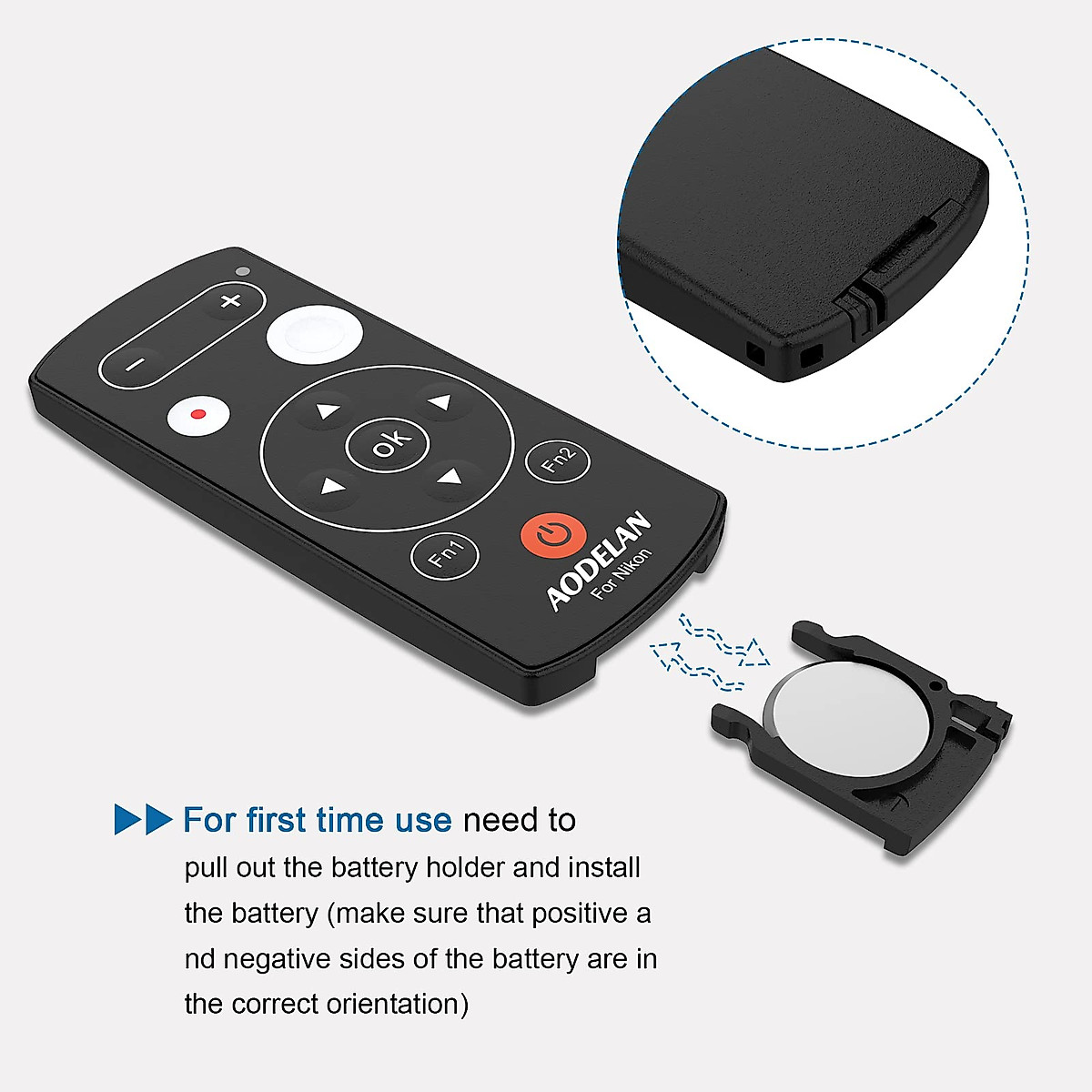 Aodelan Wireless Remote Control for Nikon COOLPIX P950 P1000 Z50 B600 A1000 Z30 Z6 II Z7 II Zfc Z fc,Camera Remote Shutter Release Replaces Nikon ML-L7