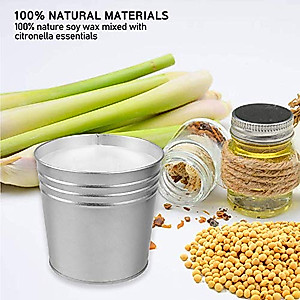 Citronella Candles Outdoor Large, 3-Wicks Soy Wax Bucket Candles Set, 200 Hours Burn Time Garden Candles for Home Patio Yard, 17oz x 2 Pack