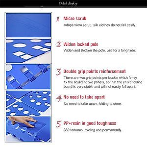 Geniusidea V1 Shirt Folding Board t Shirts Clothes Folder Durable Plastic Laundry folders Folding Boards for Adults and Kids Fast and Fun