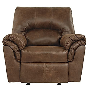 Signature Design by Ashley Bladen Faux Leather Manual Rocker Recliner, Brown