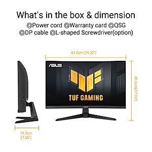 Asus TUF Gaming VG32VQ1BR 80 cm (31.5") 2560 x 1440 Pixels, W126185892 ((31.5) 2560 x 1440 Pixels Quad HD LED Black TUF Gaming VG32VQ1BR, 80 cm (31.5), 2560 x 1440 Pixels, Quad)