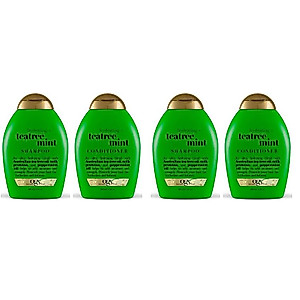 OGX Hydrating Tea Tree Mint Set, Shampoo and Conditioner (13 Ounce Bottles)
