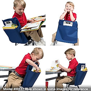 Seat Sack Small Chair Storage Pocket - 12 Inches, Green - Perfect Organizer for Classroom Chairs, Durable and Spacious Chair Pocket for Classroom Storage and Organization