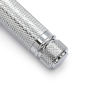 Edwin Jagger DES89KN Short Handled Classic Double Edge Manual Eco-Friendly and Reusable Safety Razor for Men and Women for Shaving Cream or Soap Fits All DE Razor Blades (Knurled)