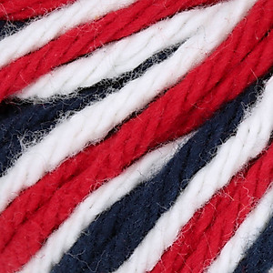 Lily Sugar 'N Cream The Original Ombre Yarn, 2oz, Gauge 4 Medium, 100% Cotton, Red White Blue - Machine Wash & Dry