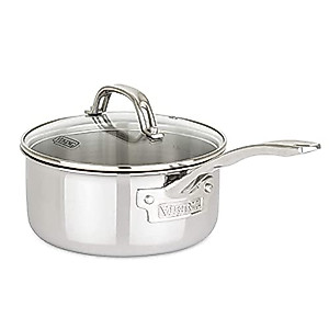 Viking 3-Ply Stainless Steel Sauce Pan with Glass Lid, 1.5 Quart