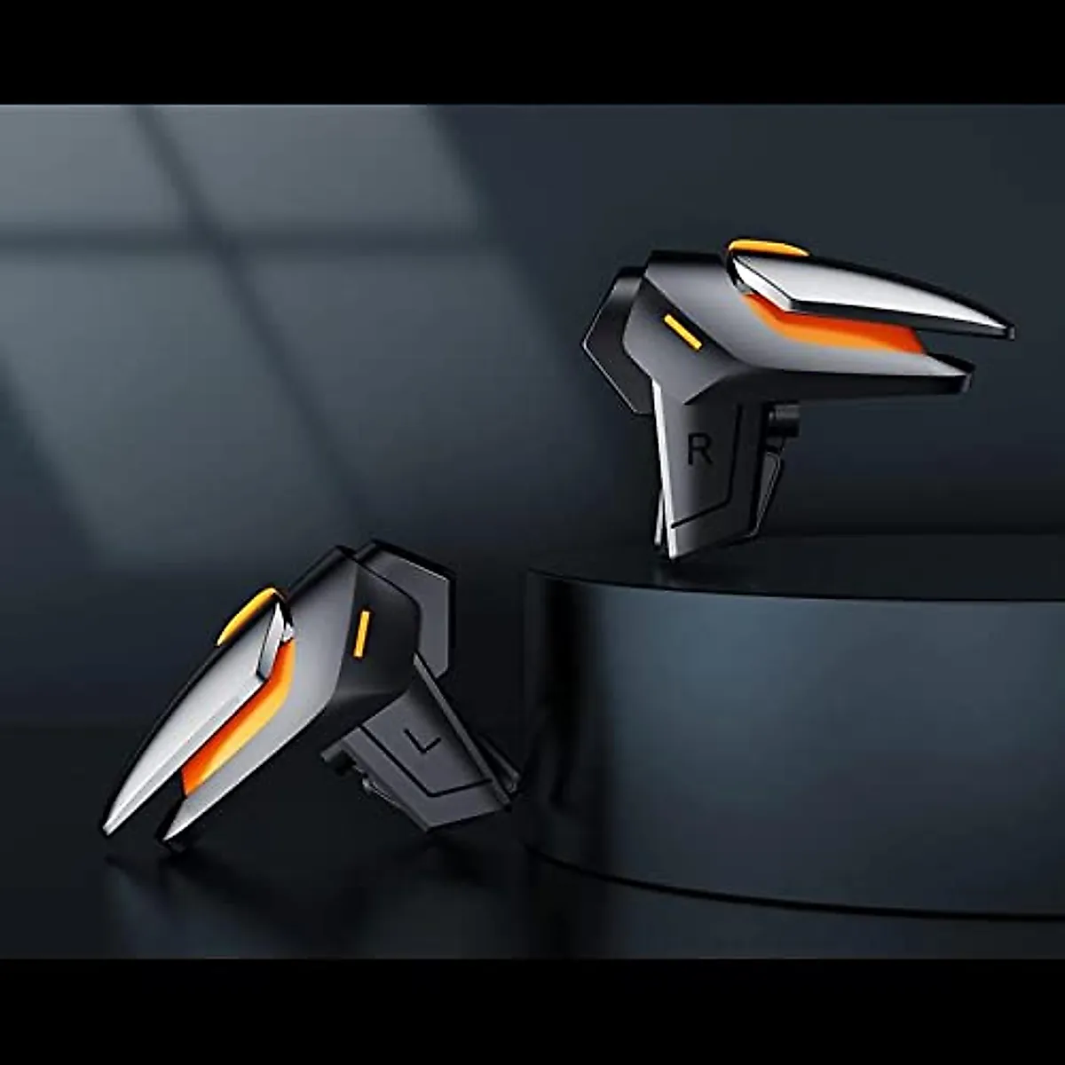 BoxWave Gaming Gear Compatible With Honor 4X - Touchscreen QuickTrigger Auto, Trigger Buttons Autofire Gaming Mobile FPS - Jet Black